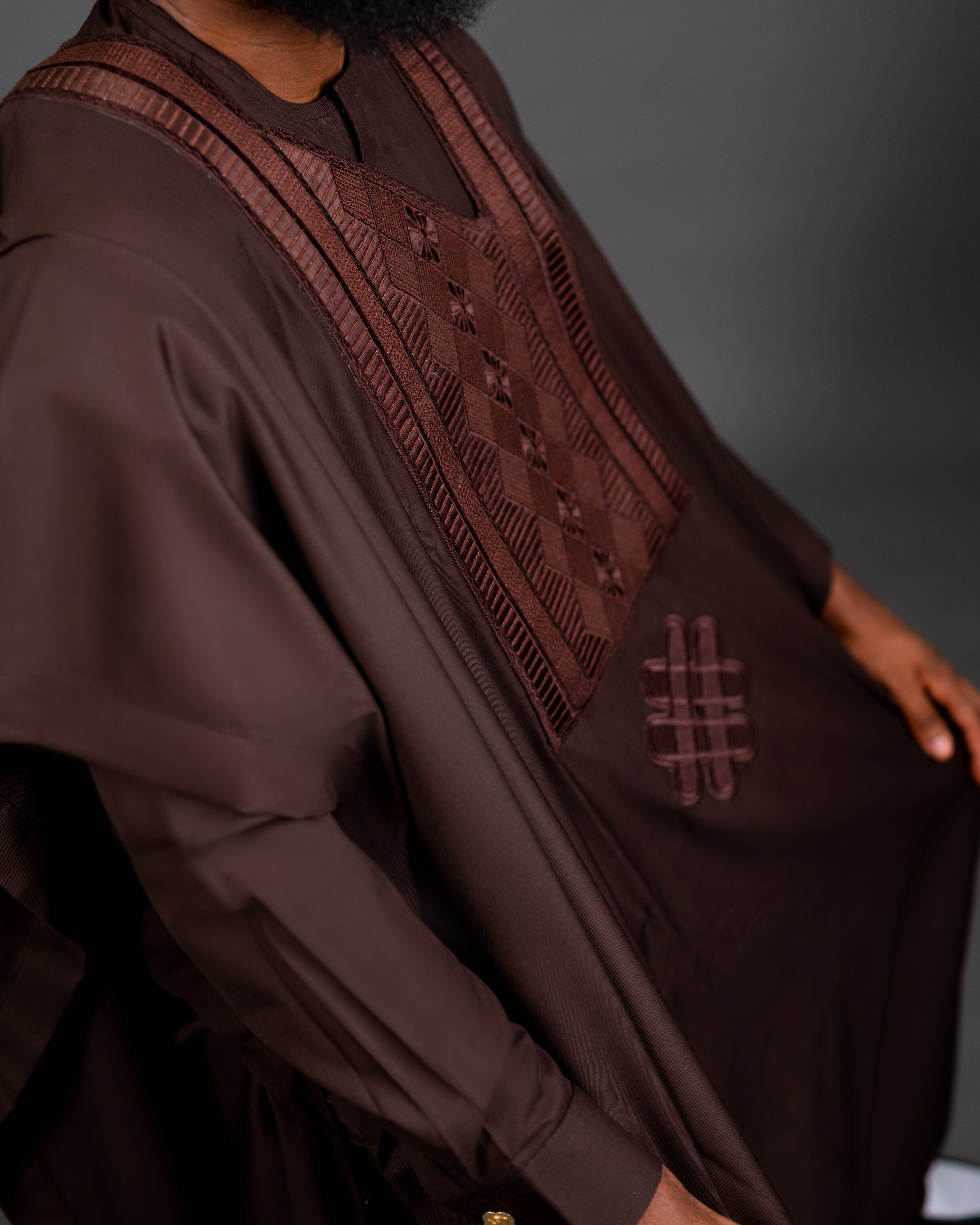 Brown Coffee Agbada – David Scott